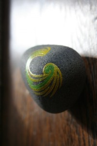 Recycled Green - Hand Painted Rocks